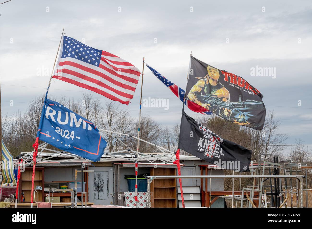 Trump 2024 flag hi-res stock photography and images - Alamy