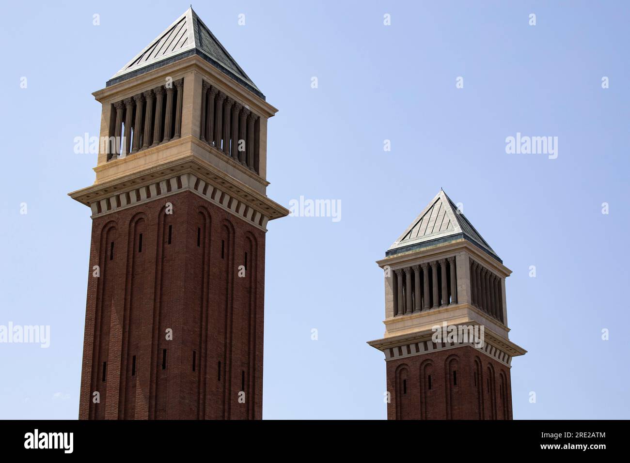Barcelona, Spain - 23rd July 2023: A view of the Torres Venecianas in ...