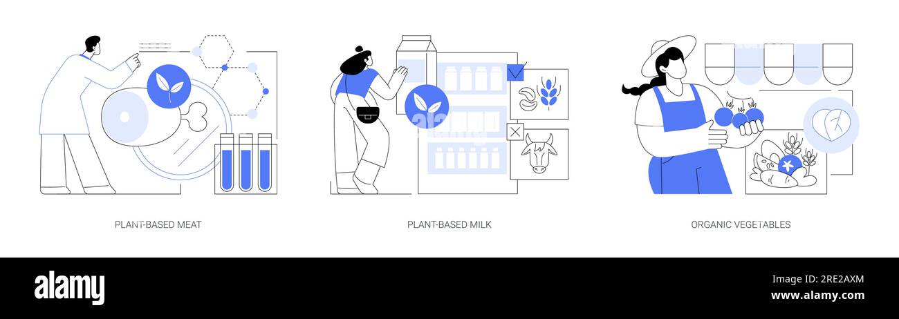 Sustainable food production abstract concept vector illustrations Stock ...