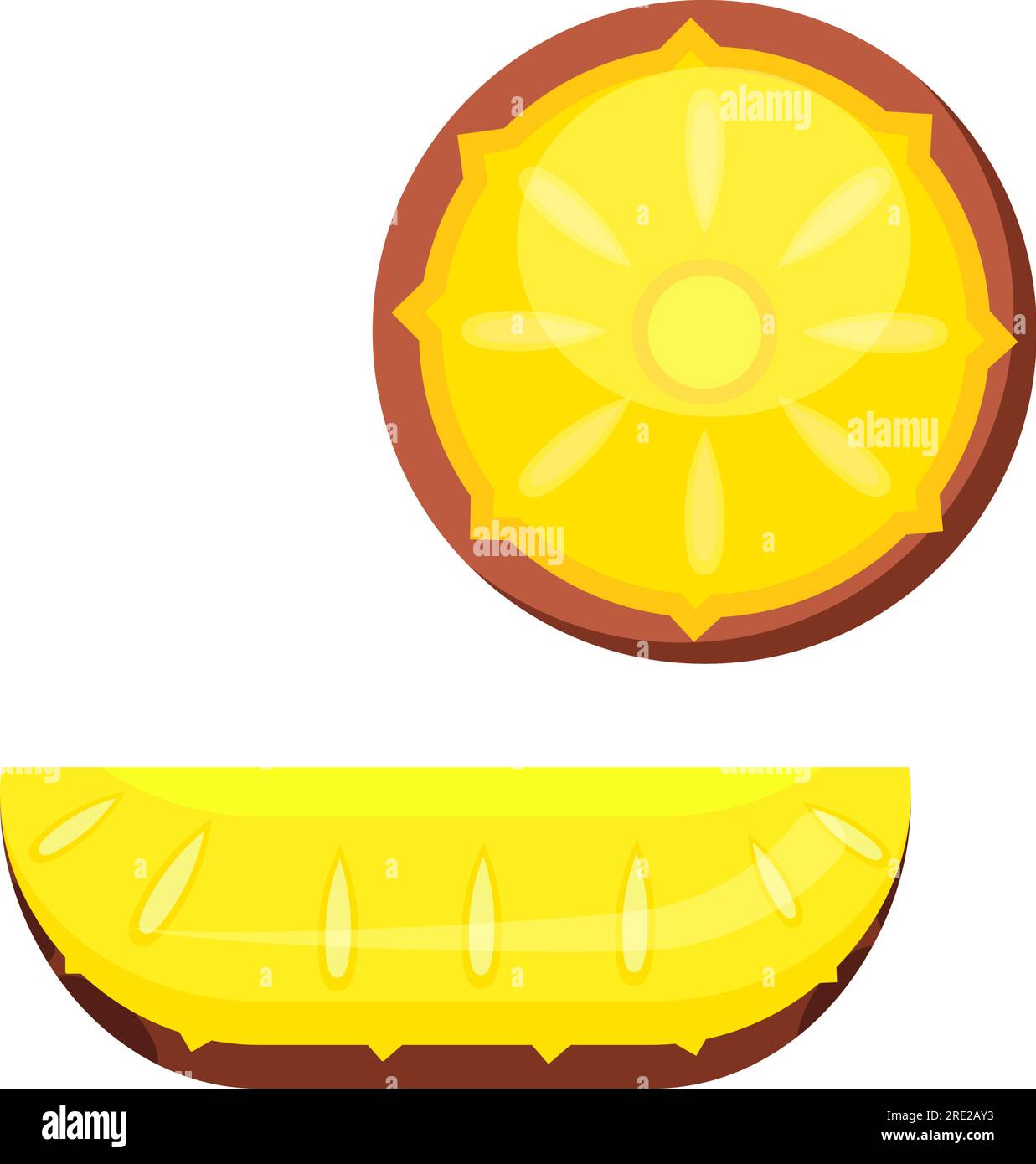 Vector image cut pineapple Stock Vector Images - Alamy