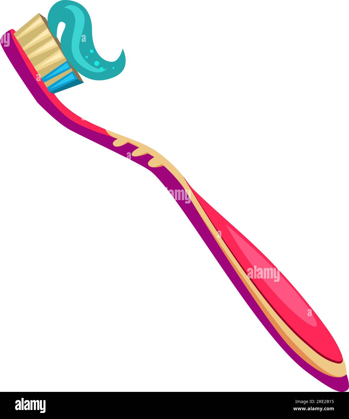 Pink toothbrush illustration Stock Vector Image & Art - Alamy