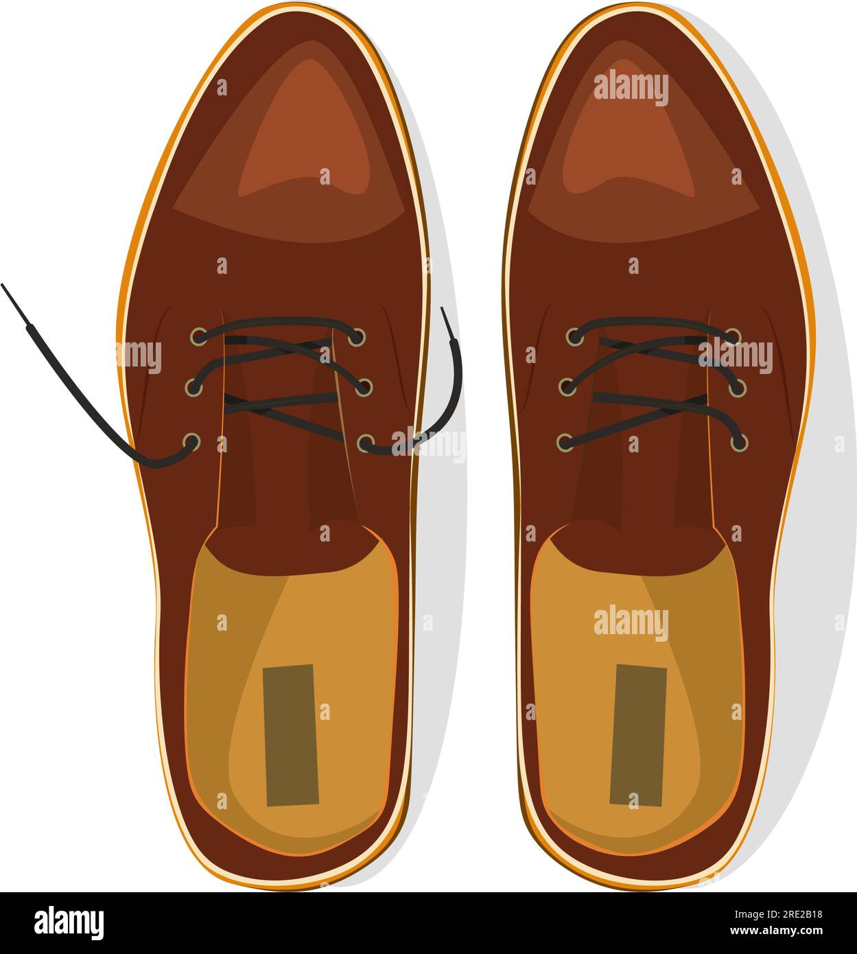 Brown classic shoes illustration Stock Vector Image & Art - Alamy