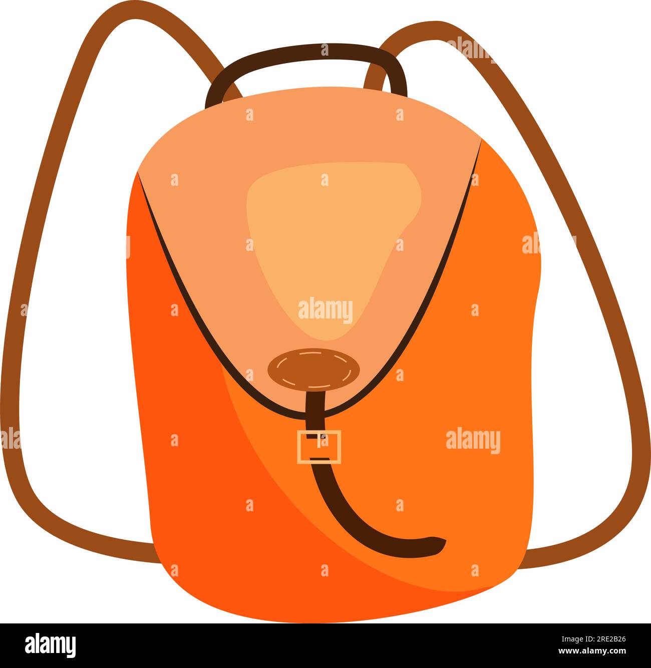 Orange backpack illustration Stock Vector Image & Art - Alamy