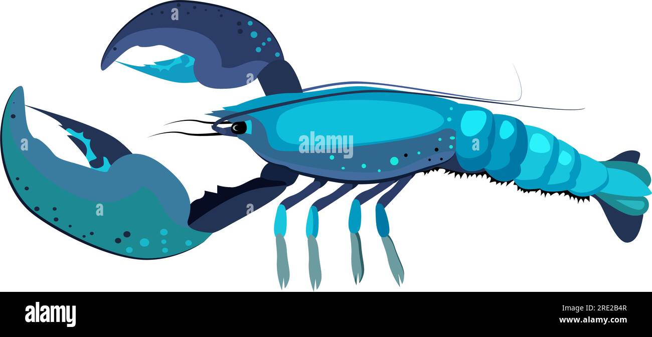 Blue lobster illustration Stock Vector Image & Art - Alamy