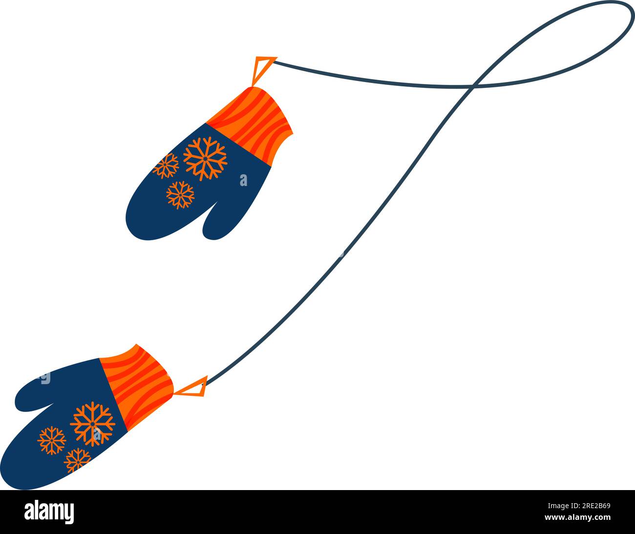 Knitted mittens illustration Stock Vector Image & Art - Alamy