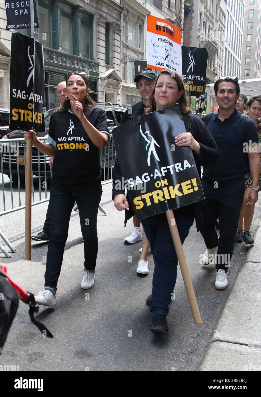 New York, NY, USA. 24th July, 2023. Alexandria Ocasio-Cortez seen at ...