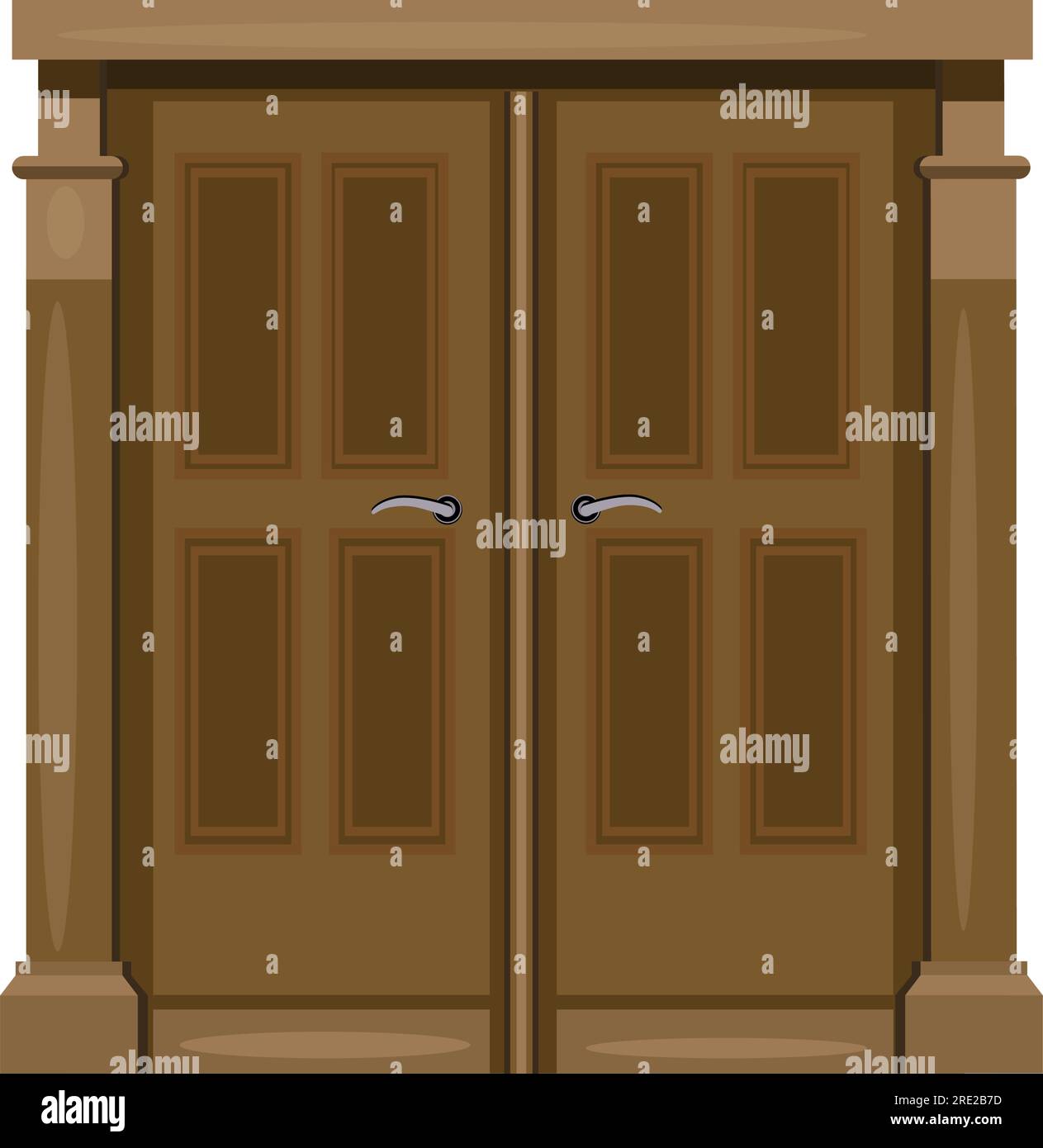 View facade double house Stock Vector Images - Alamy