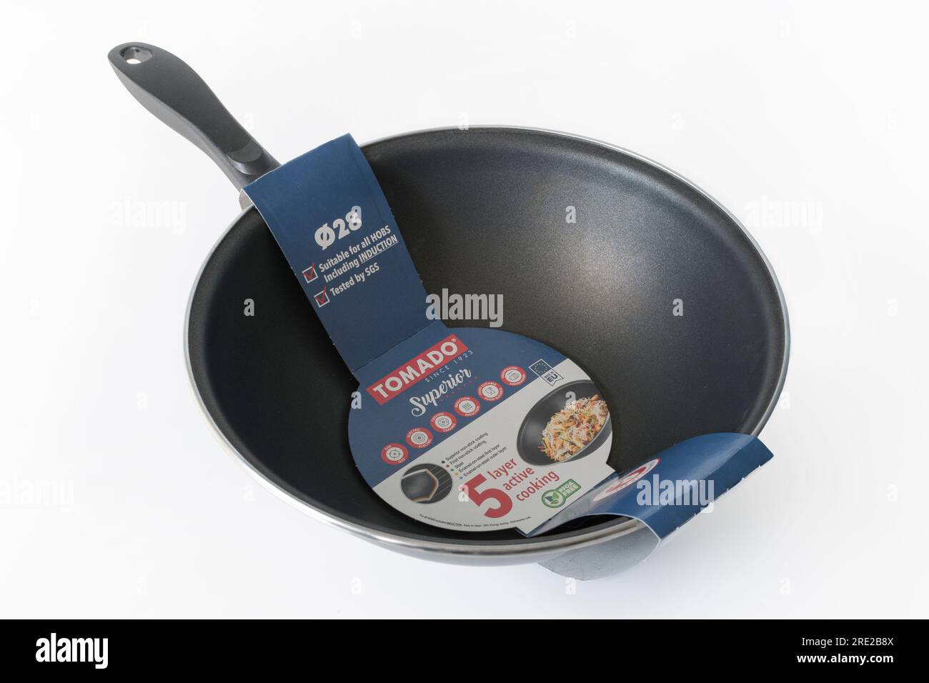 Frying pan Wok. TOMATO 28 diameter, without lid, top left handle ...