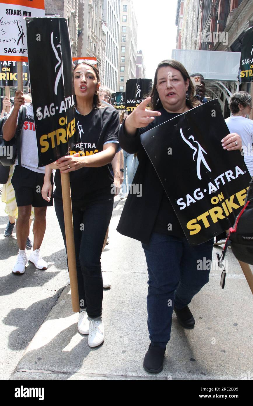 New York, NY, USA. 24th July, 2023. Alexandria Ocasio-Cortez seen at ... New York, NY, USA. 24th July, 2023. Alexandria Ocasio-Cortez seen at ...