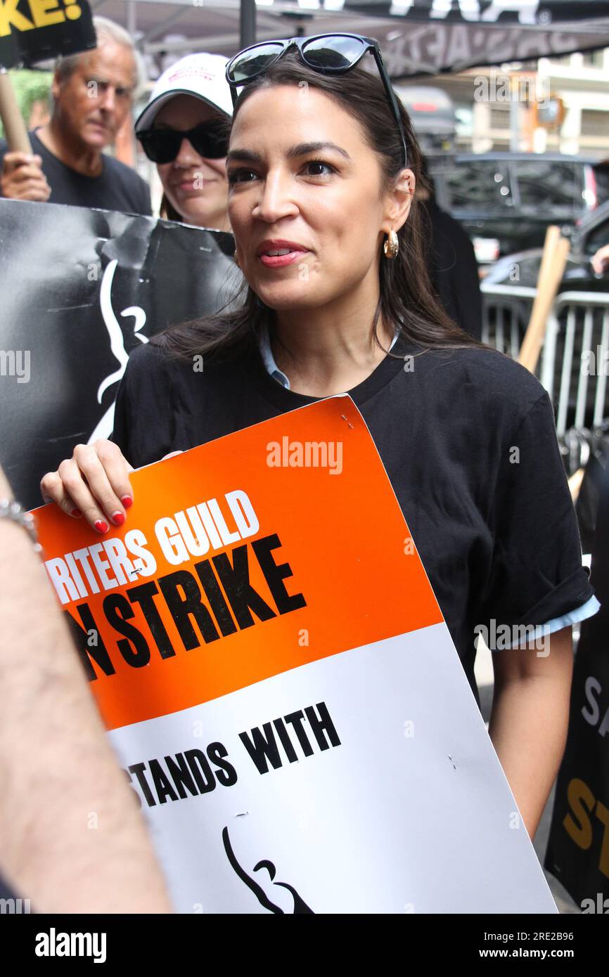 New York, NY, USA. 24th July, 2023. Alexandria Ocasio-Cortez seen at ... New York, NY, USA. 24th July, 2023. Alexandria Ocasio-Cortez seen at ...
