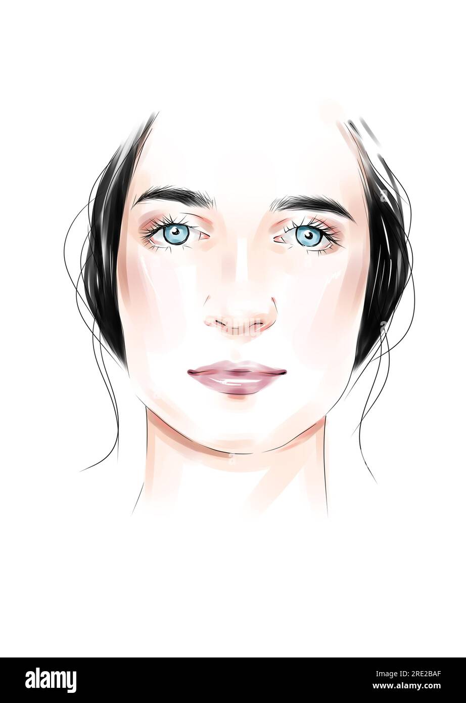 Makeup chart Style Guide. Various face look types template. Infographic ...