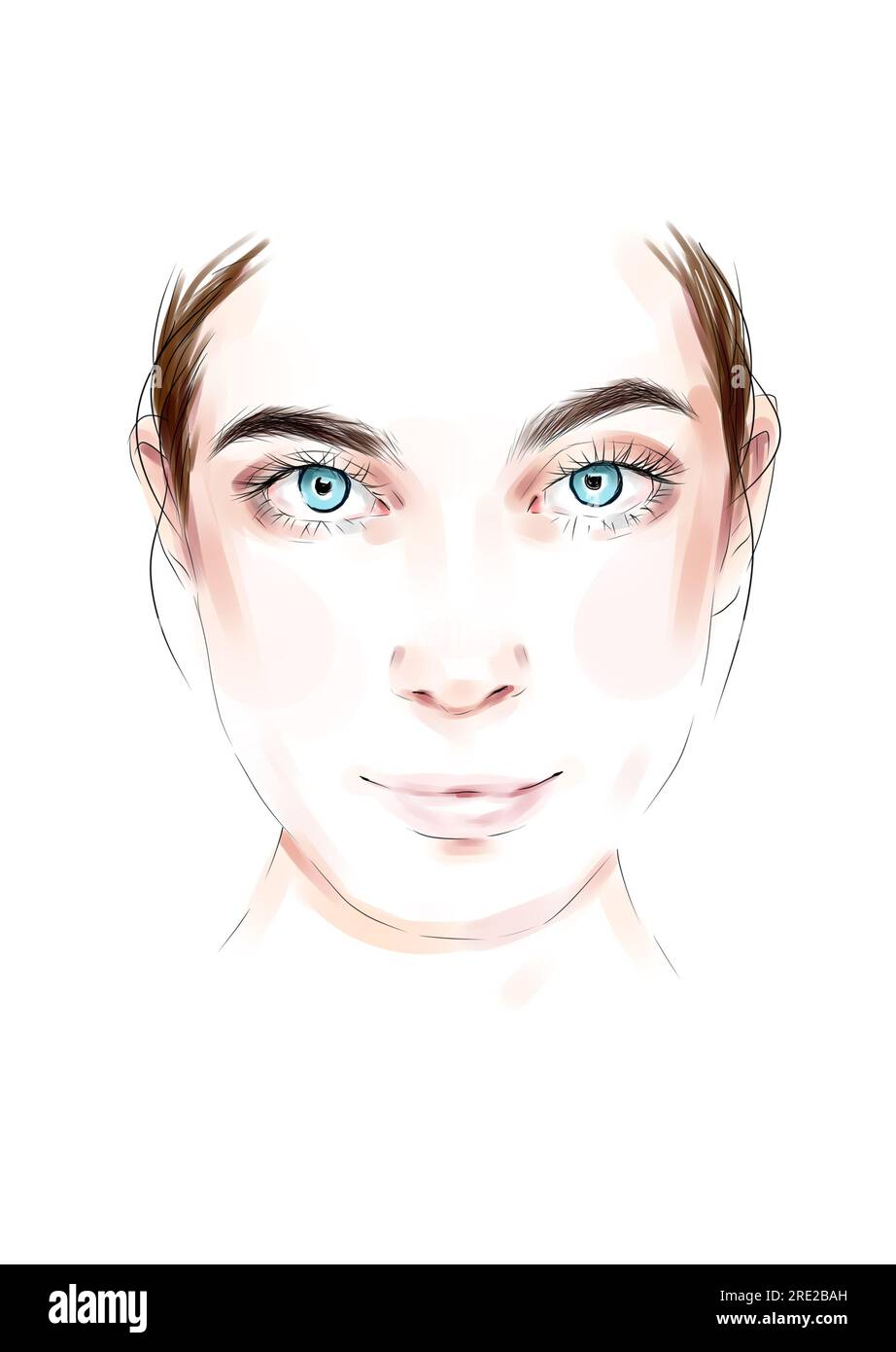 Makeup chart Style Guide. Various face look types template. Infographic ...