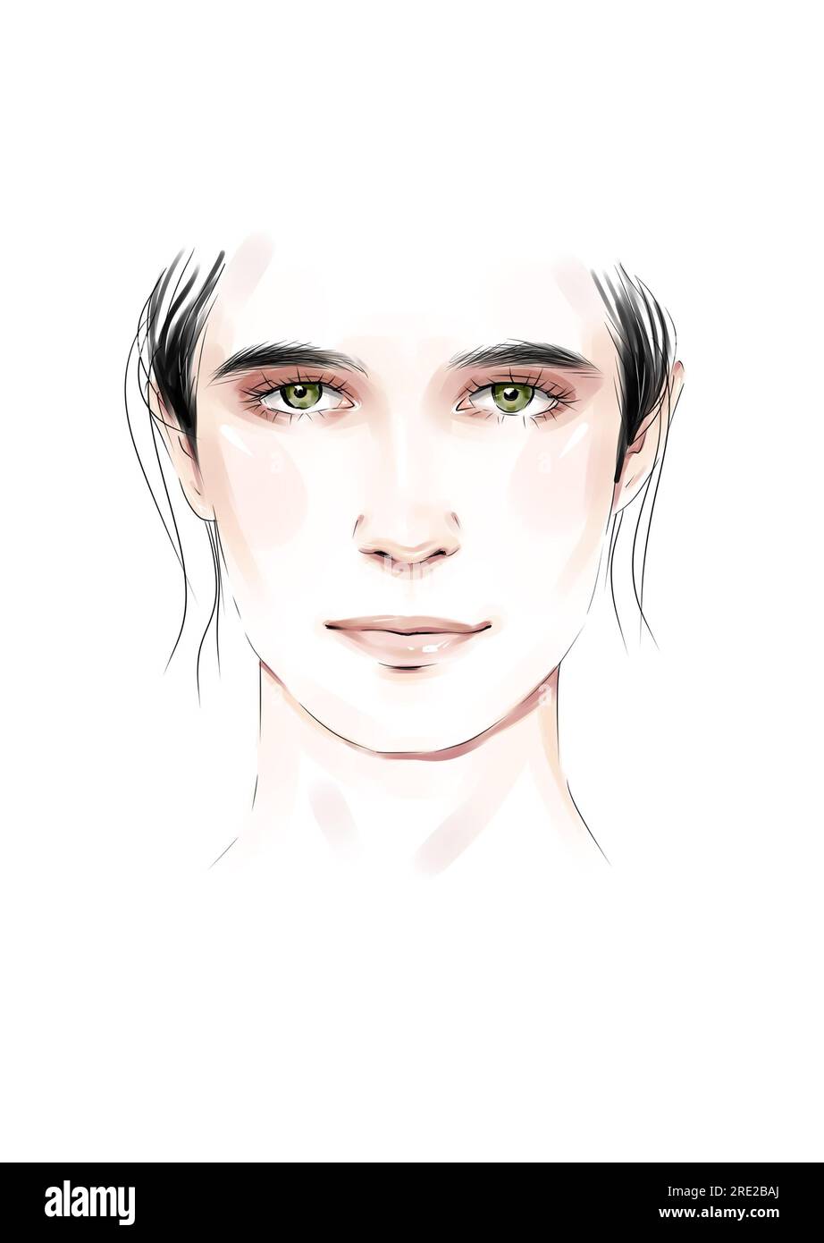 Makeup chart Style Guide. Various face look types template. Infographic ...