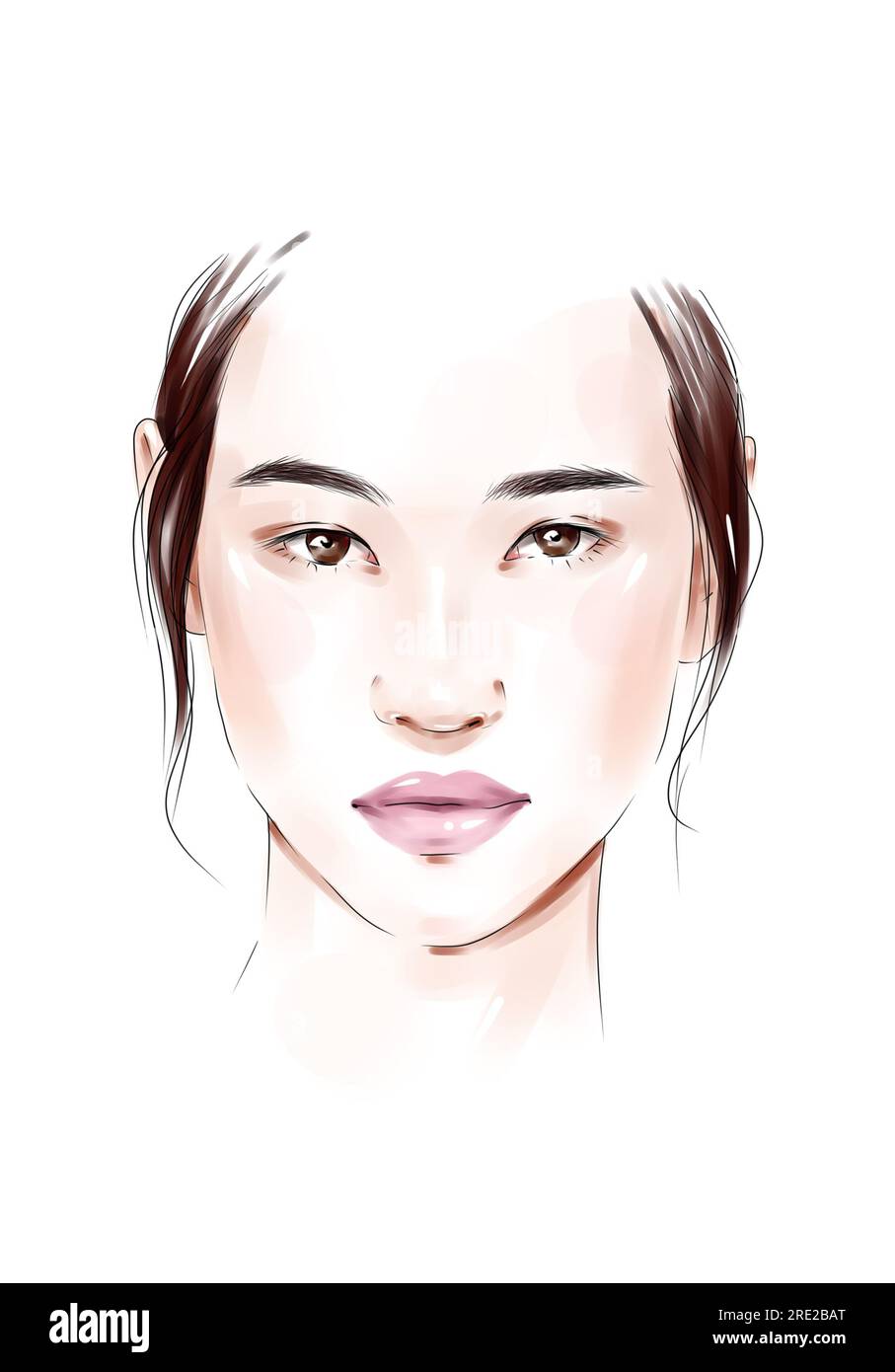 Makeup chart Style Guide. Various face look types template. Infographic ...