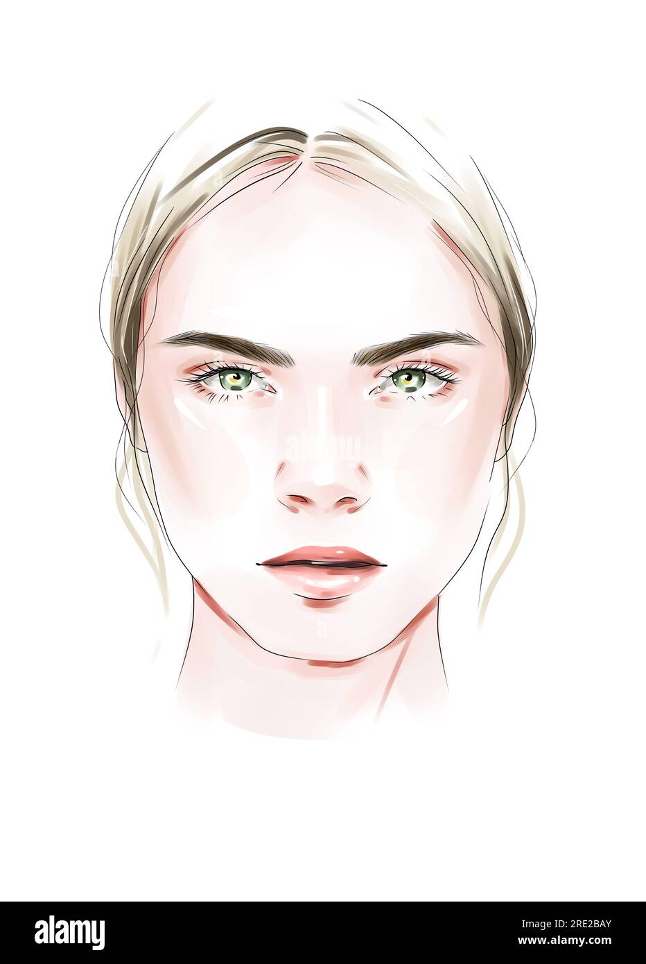 Makeup chart Style Guide. Various face look types template. Infographic ...