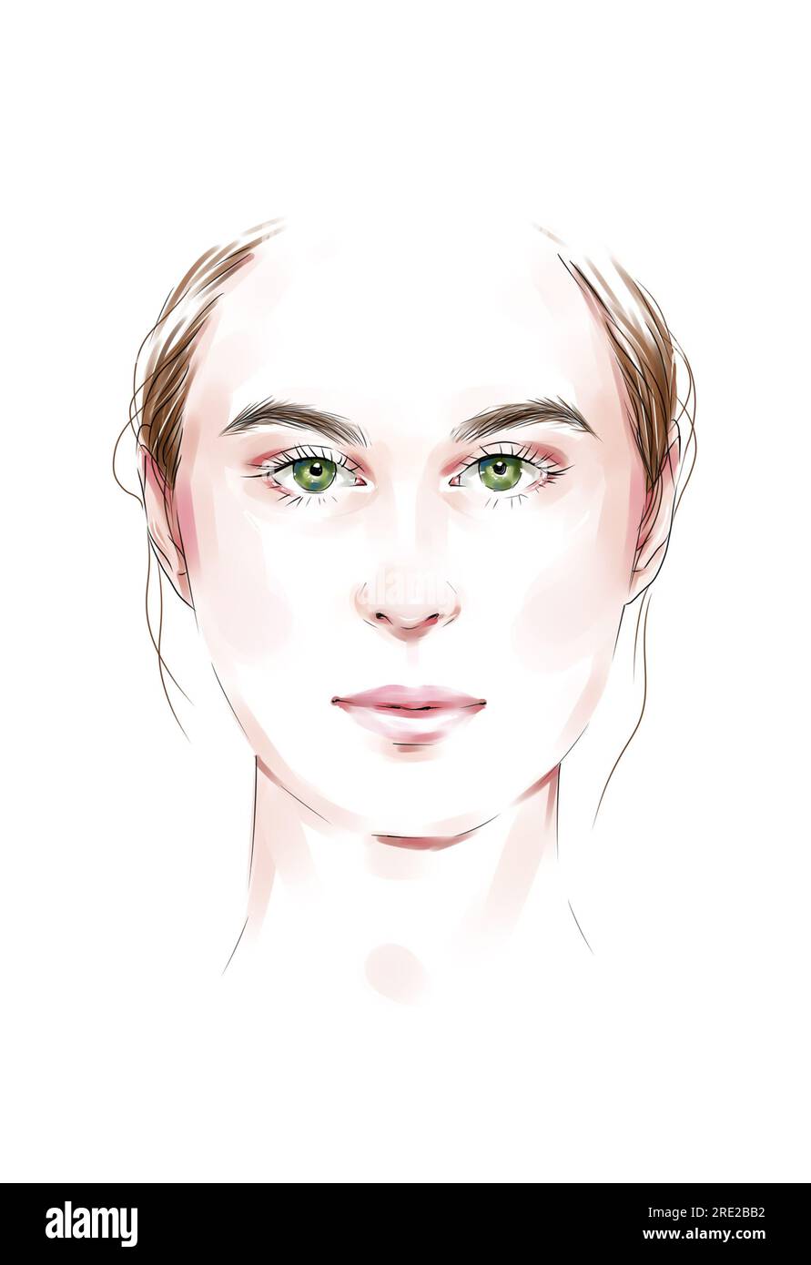 Makeup chart Style Guide. Various face look types template. Infographic ...