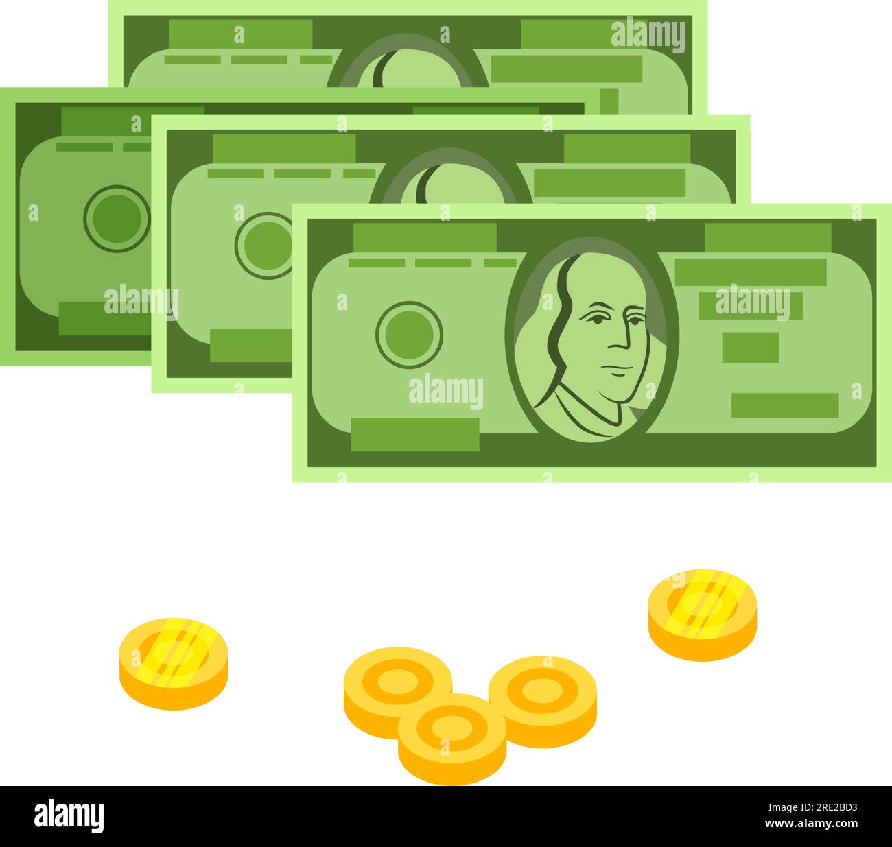 Banknotes and coins vector Stock Vector Image & Art - Alamy