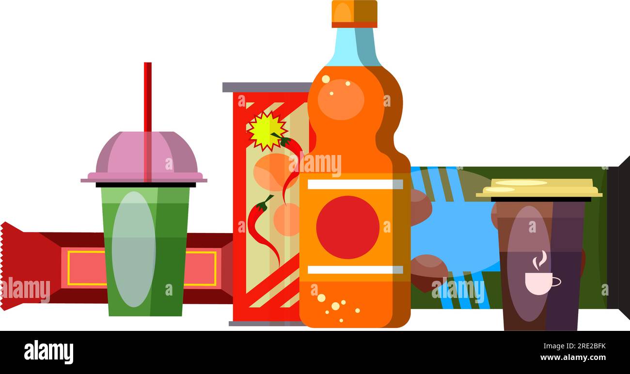 Sweet snacks and beverages Stock Vector Image & Art - Alamy