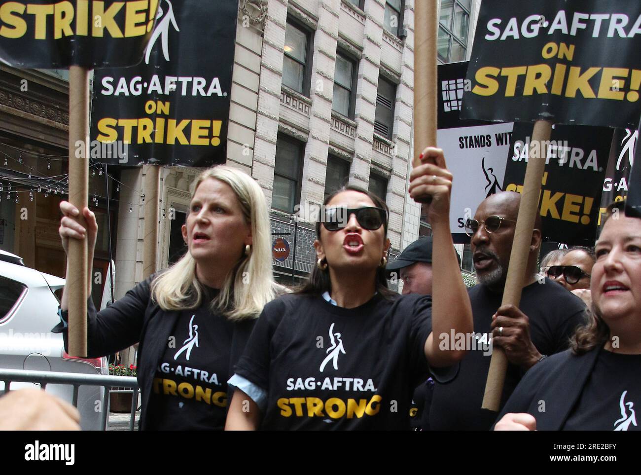 New York, NY, USA. 24th July, 2023. Alexandria Ocasio-Cortez seen at ...