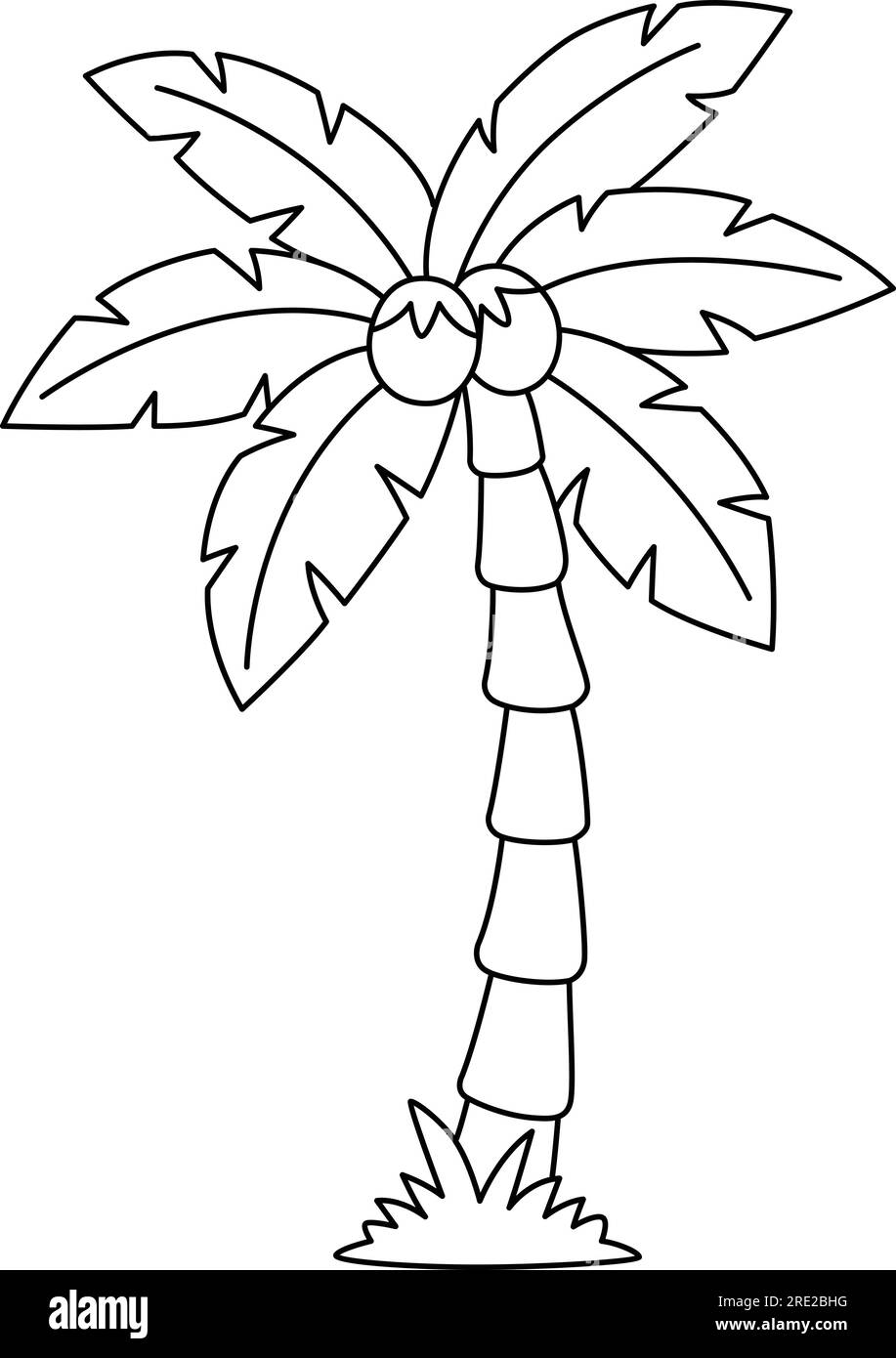 Coconut coloring page for kids Cut Out Stock Images & Pictures - Alamy