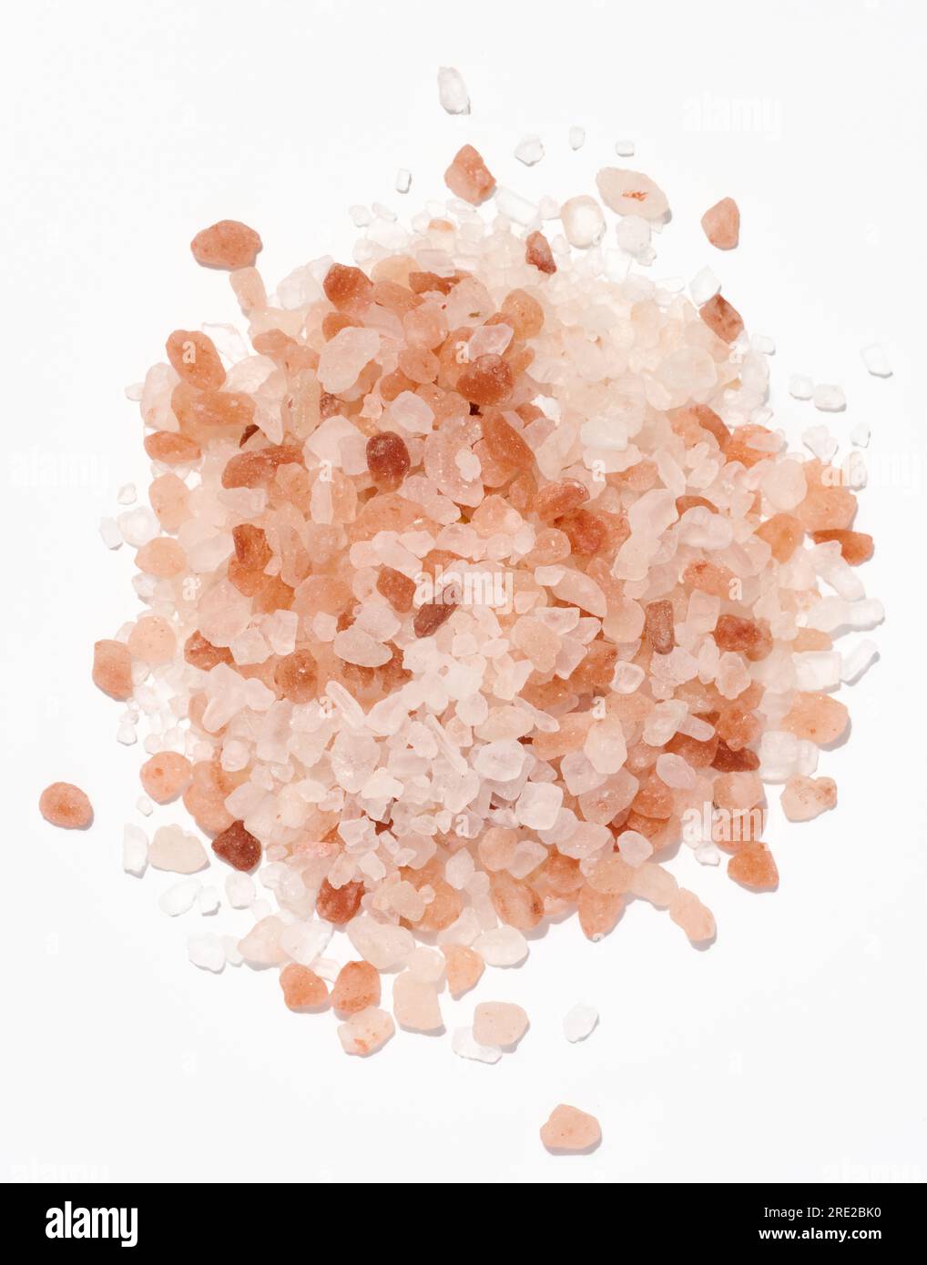 Pile of white and pink Himalayan salt, close up Stock Photo - Alamy