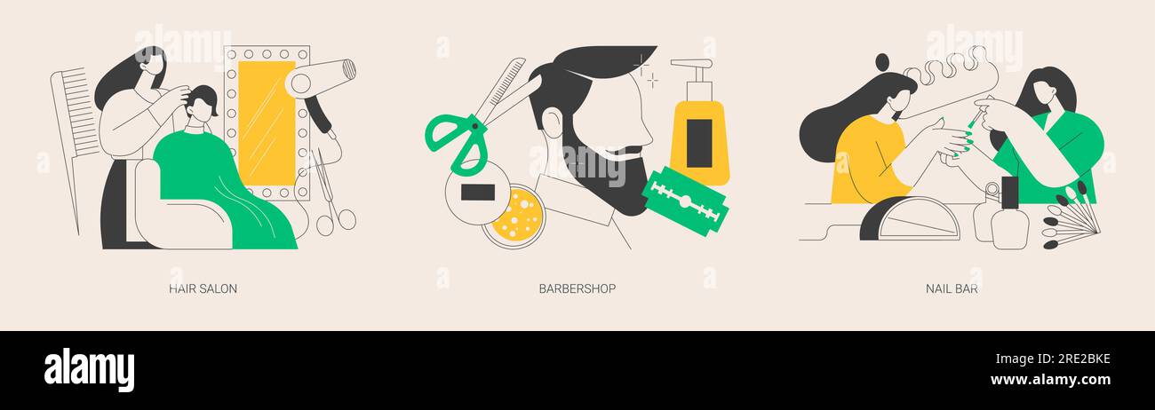 Beauty salon abstract concept vector illustrations Stock Vector Image ...