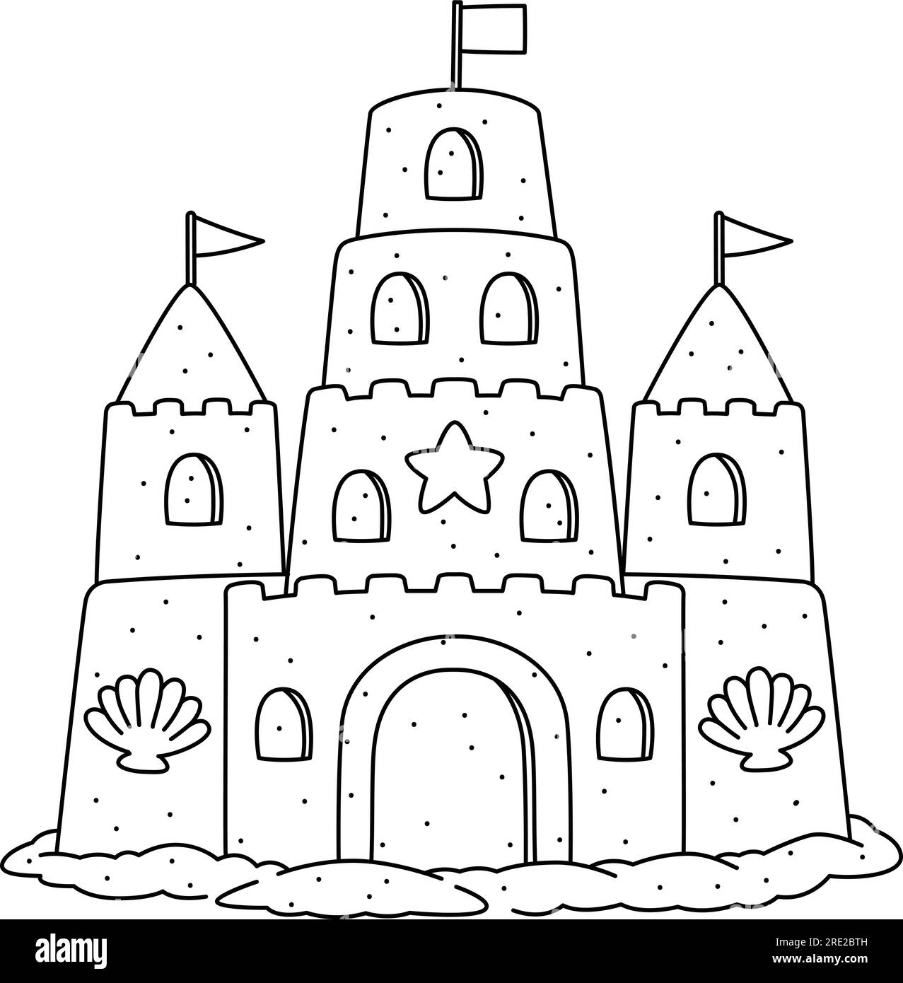 Sand Castle Coloring Page