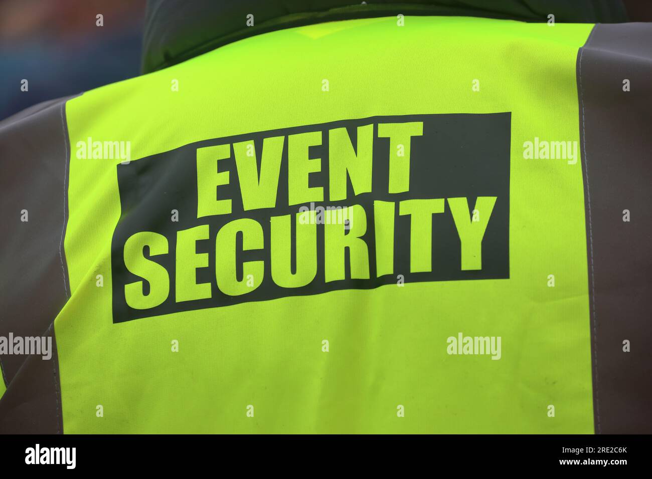 the back of a security worker Stock Photo - Alamy