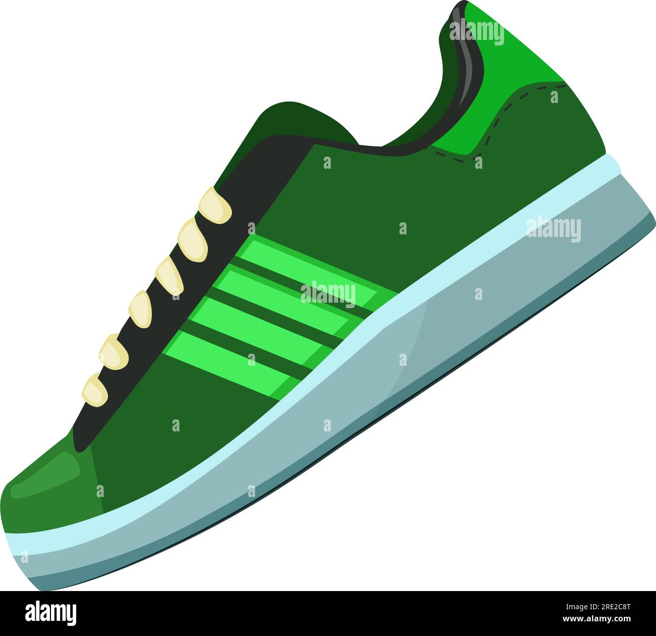 Running shoe green Stock Vector Images - Alamy