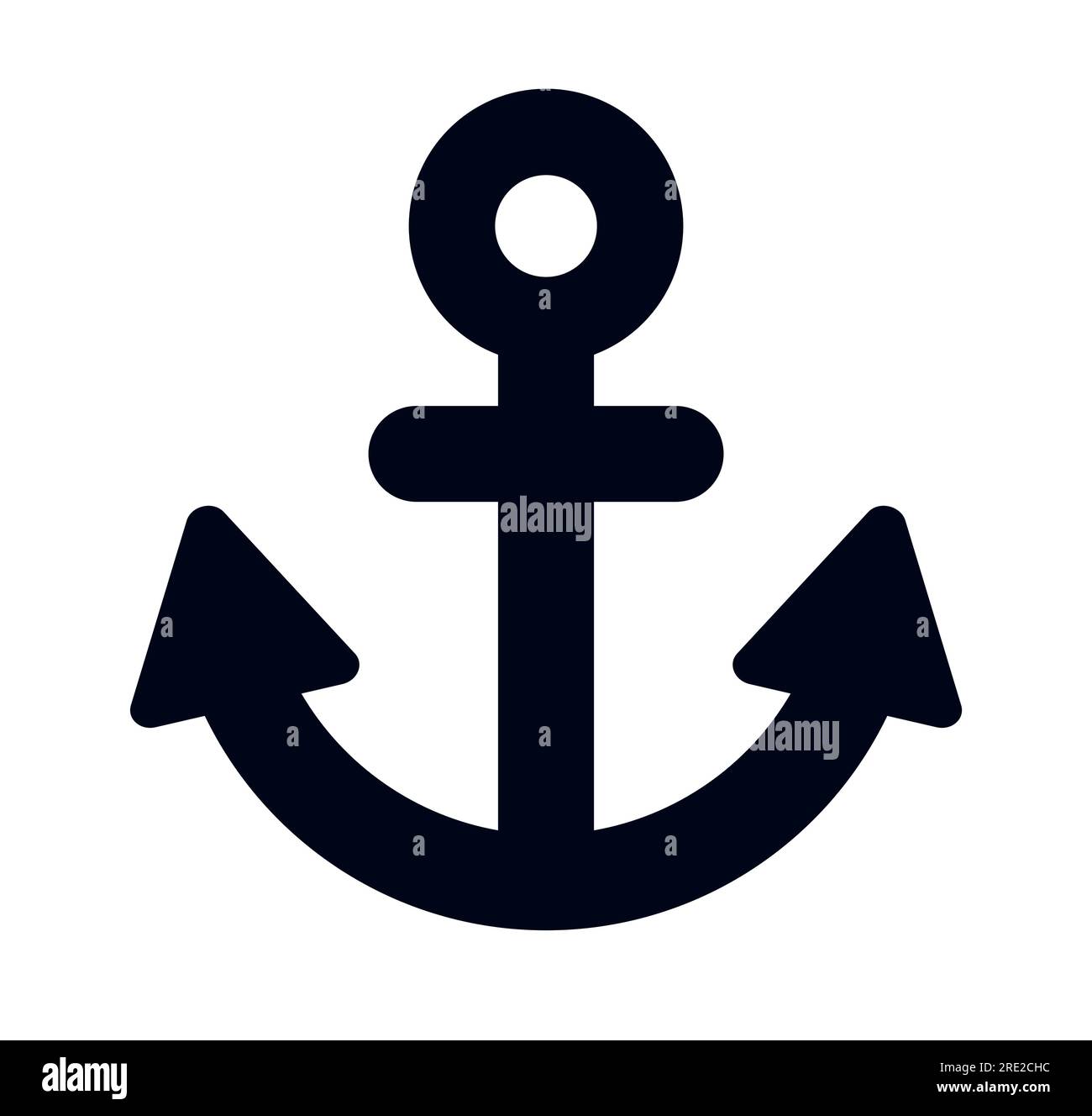 Simple ship anchor icon sailing boat anchor vector illustration symbol ...