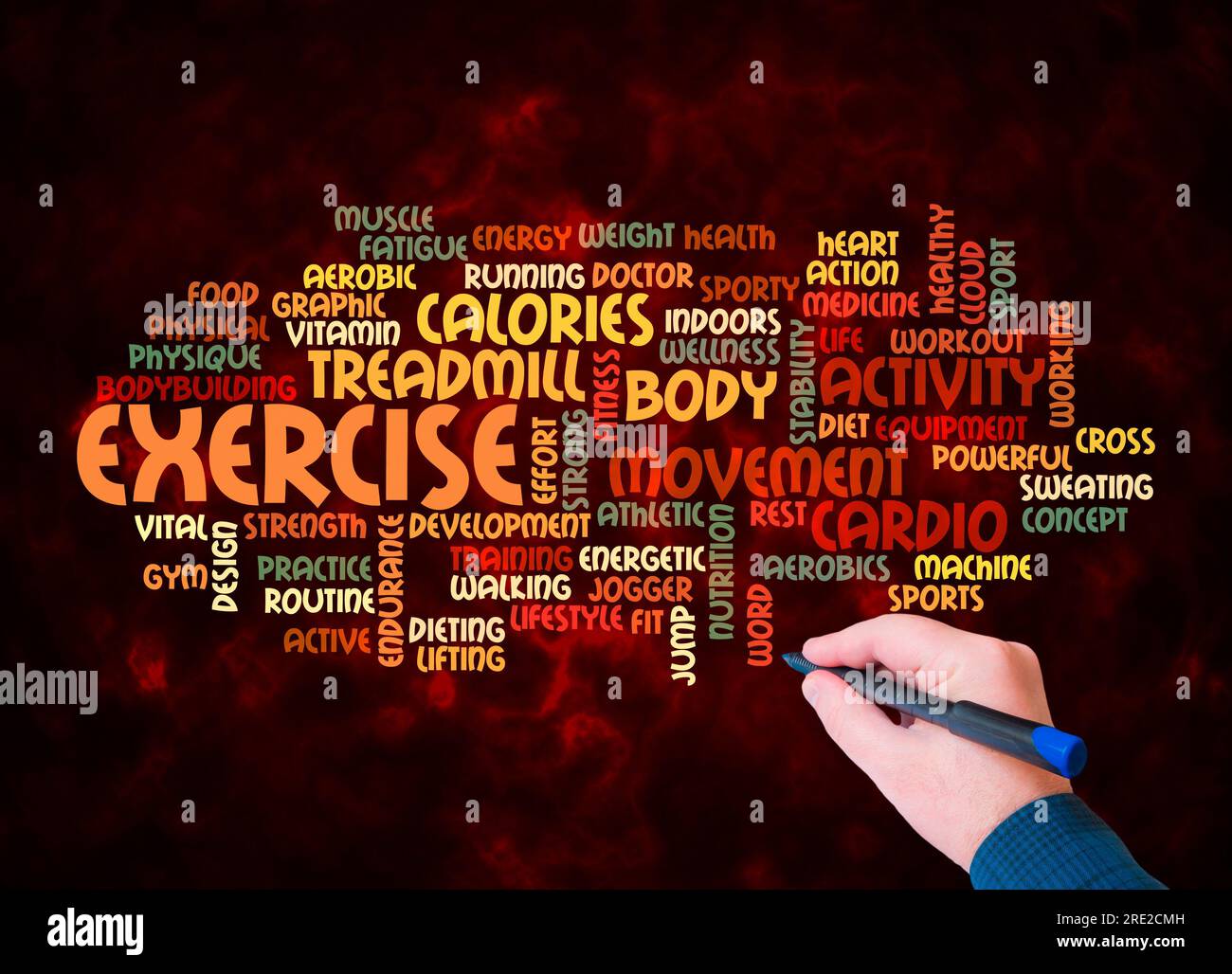 Fitness health exercise word cloud hi-res stock photography and images ...