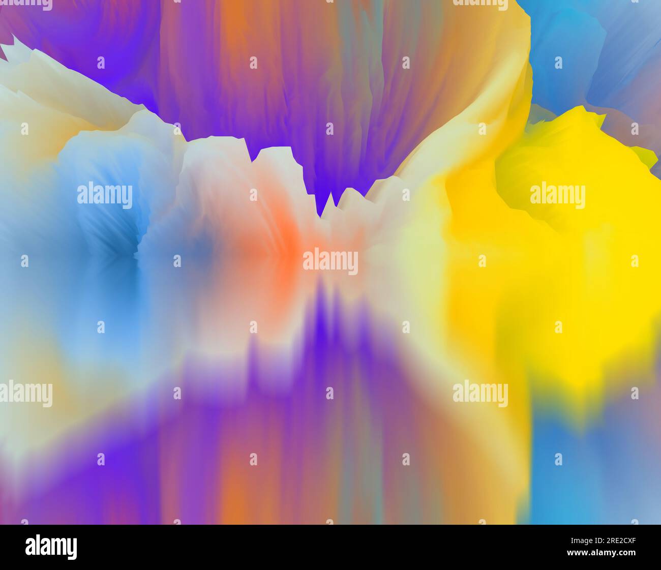 Magical world. Abstract Landscape, surreal lake and reflections. art ...