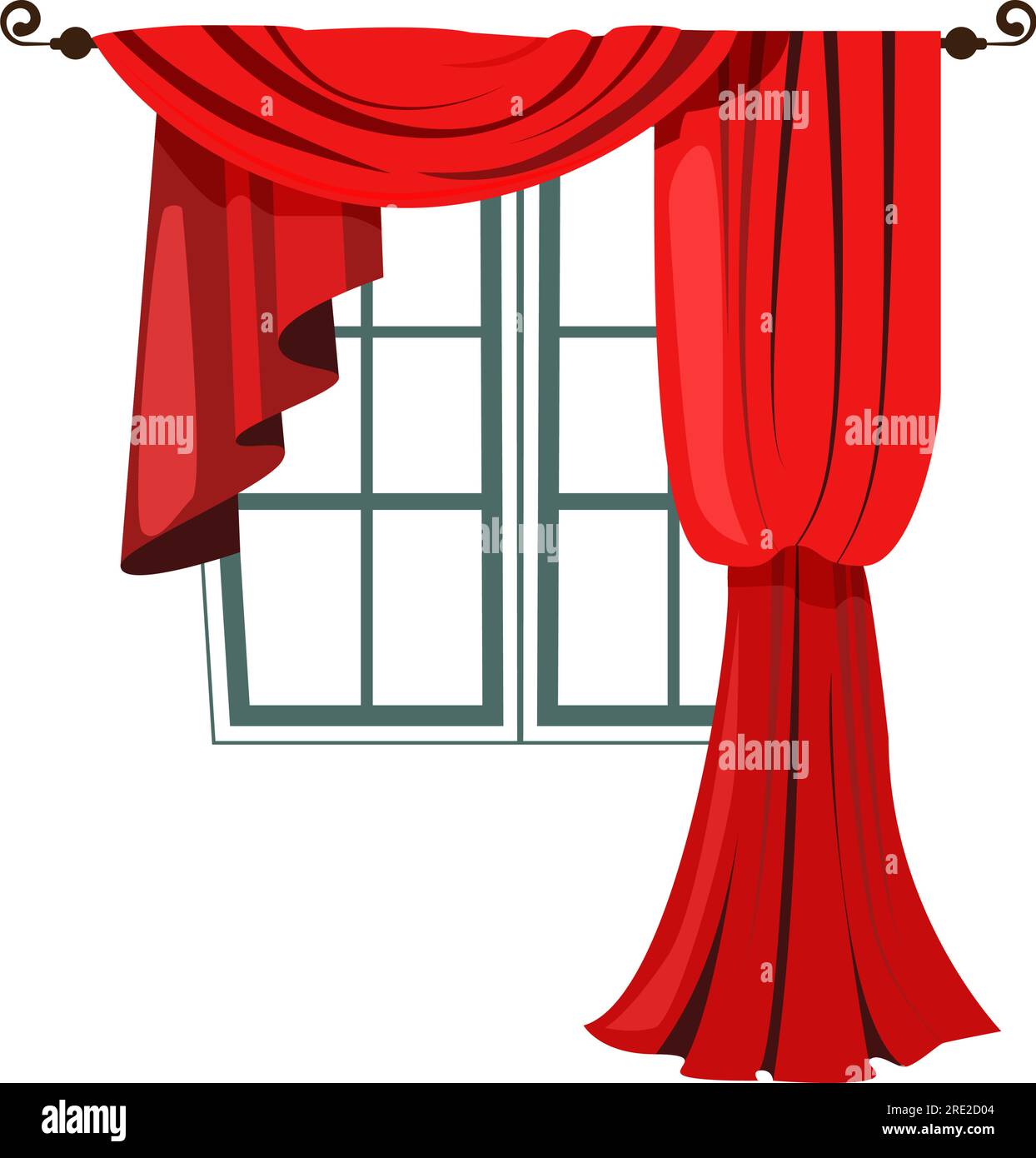 Decorative curtain rod Stock Vector Images - Alamy