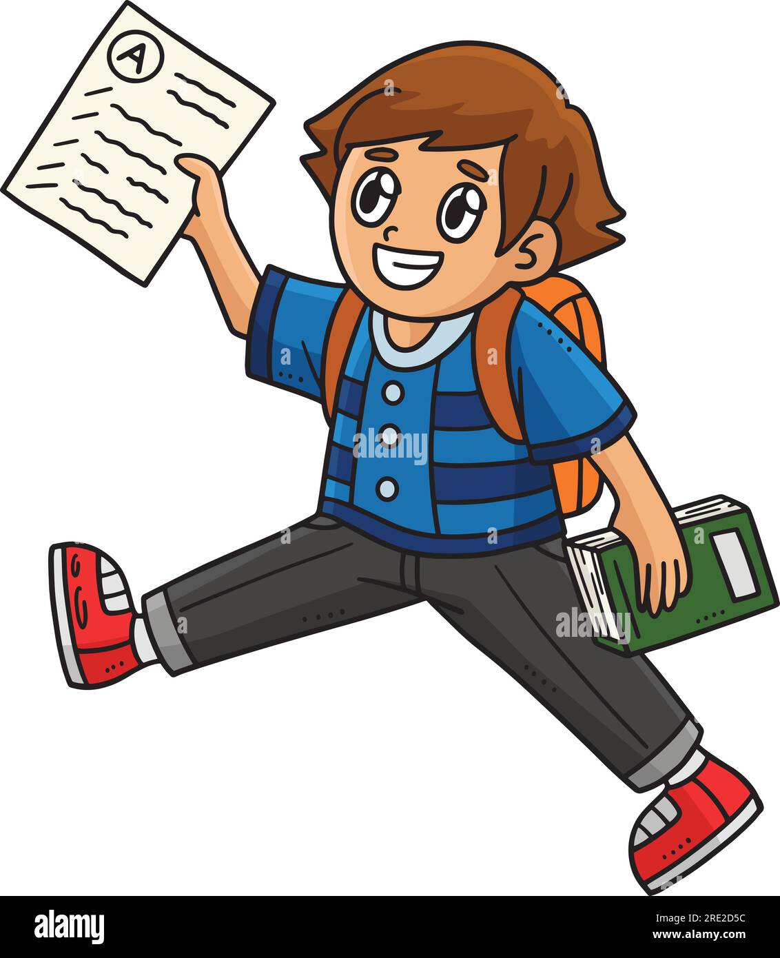 Back To School Student Cartoon Colored Clipart Stock Vector Image & Art ...