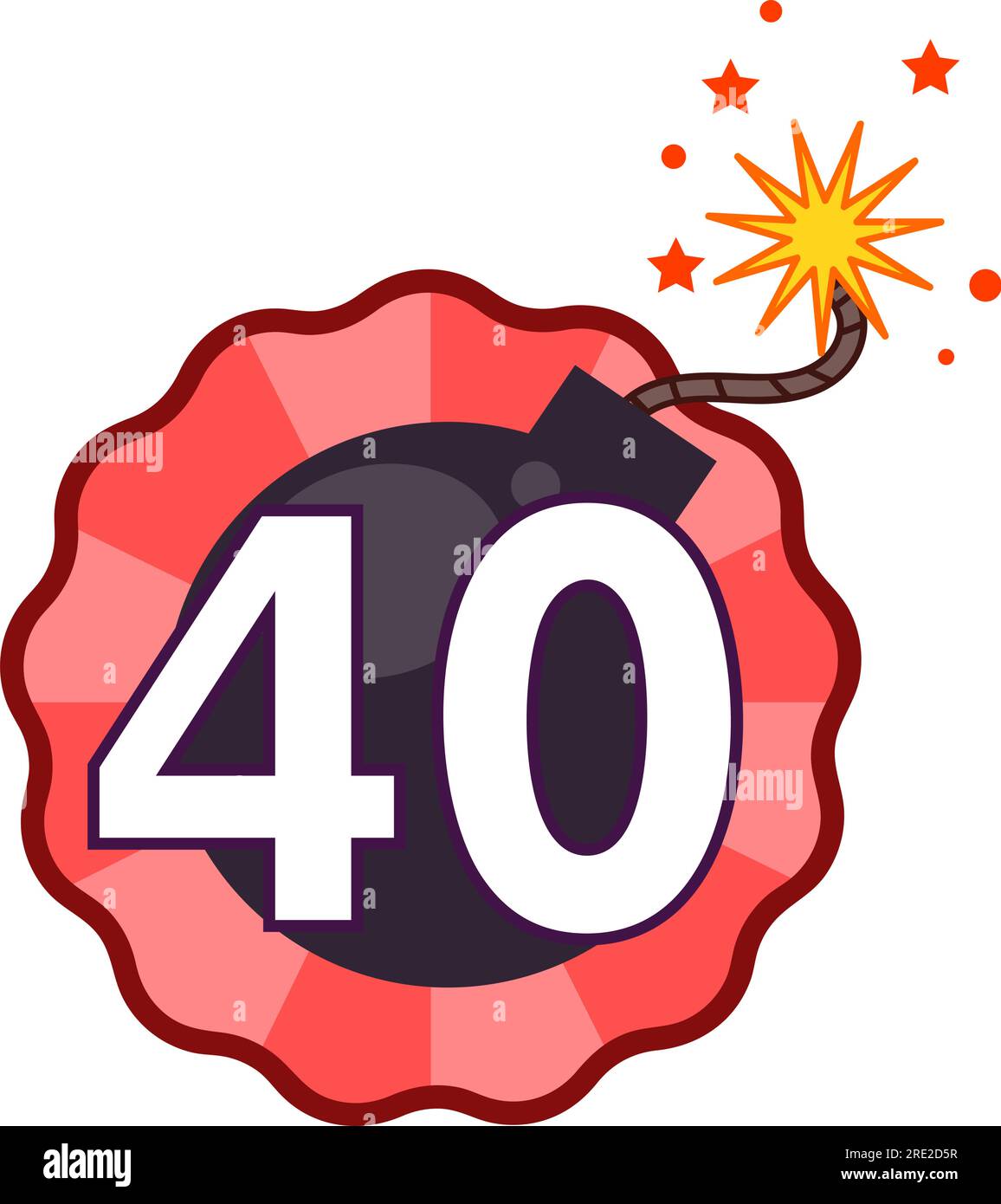 Fourties anniversary illustration Stock Vector Image & Art - Alamy