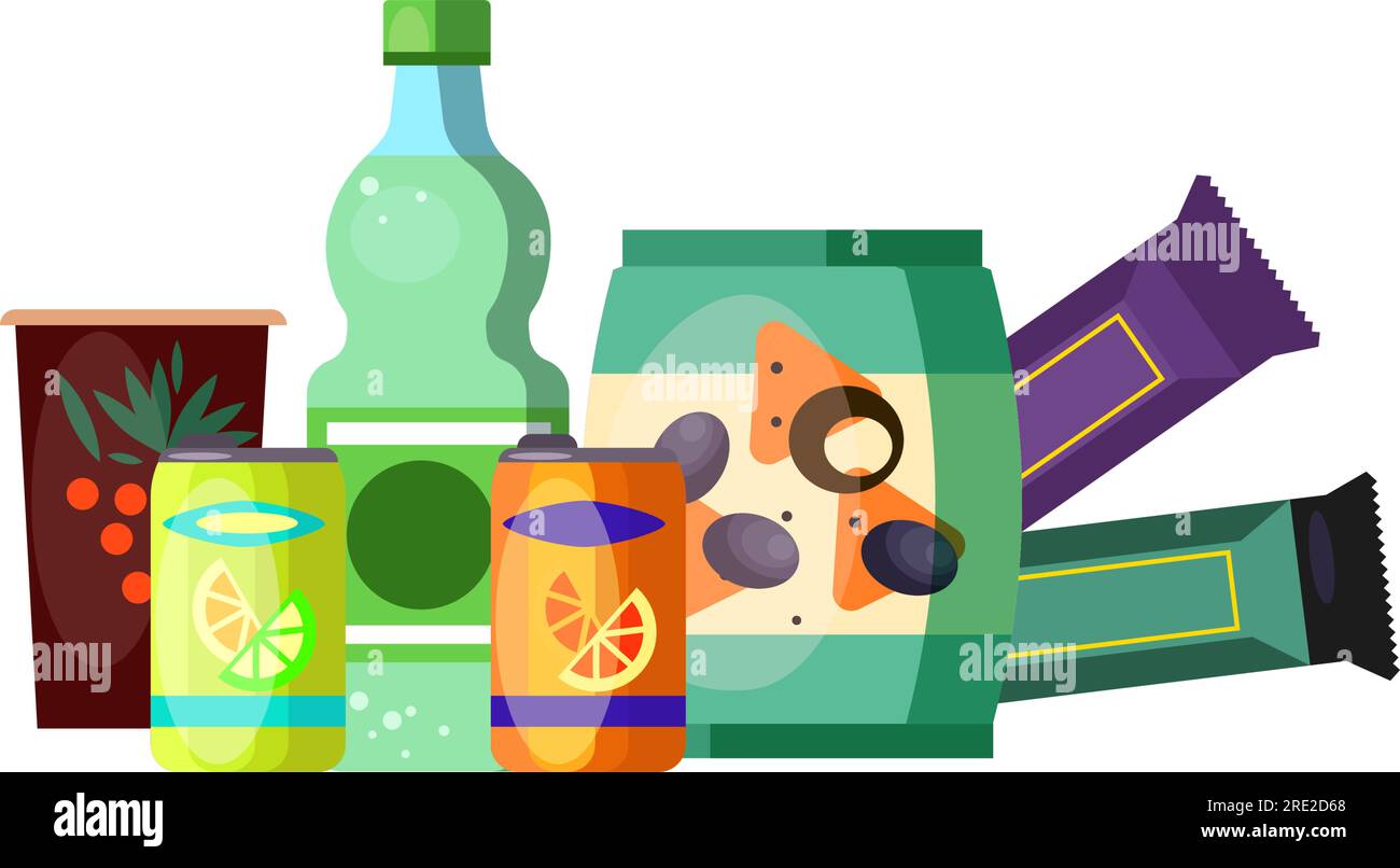 Snacks for vending machine Stock Vector Image & Art - Alamy