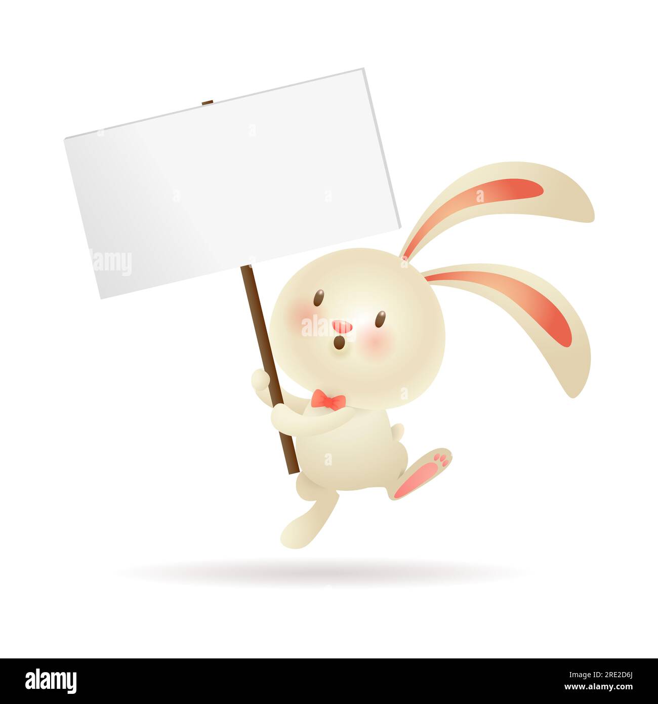 Cute rabbit with banner Stock Vector Image & Art - Alamy