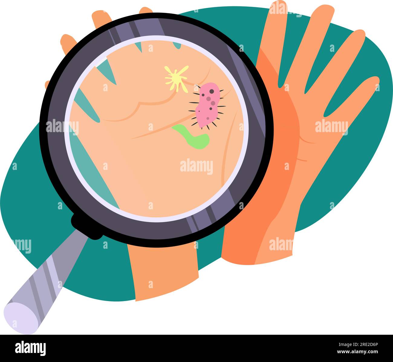 Microbes and hands illustration Stock Vector Image & Art - Alamy