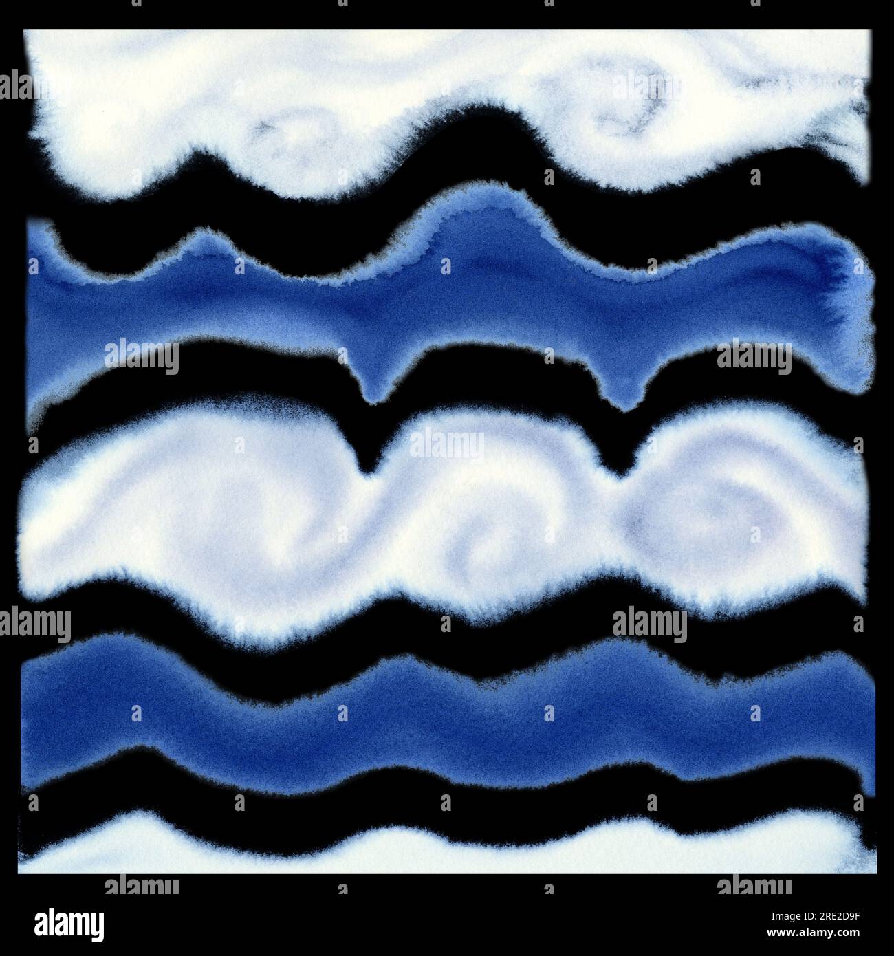 Abstract watercolor design elements to create a white and blue ...