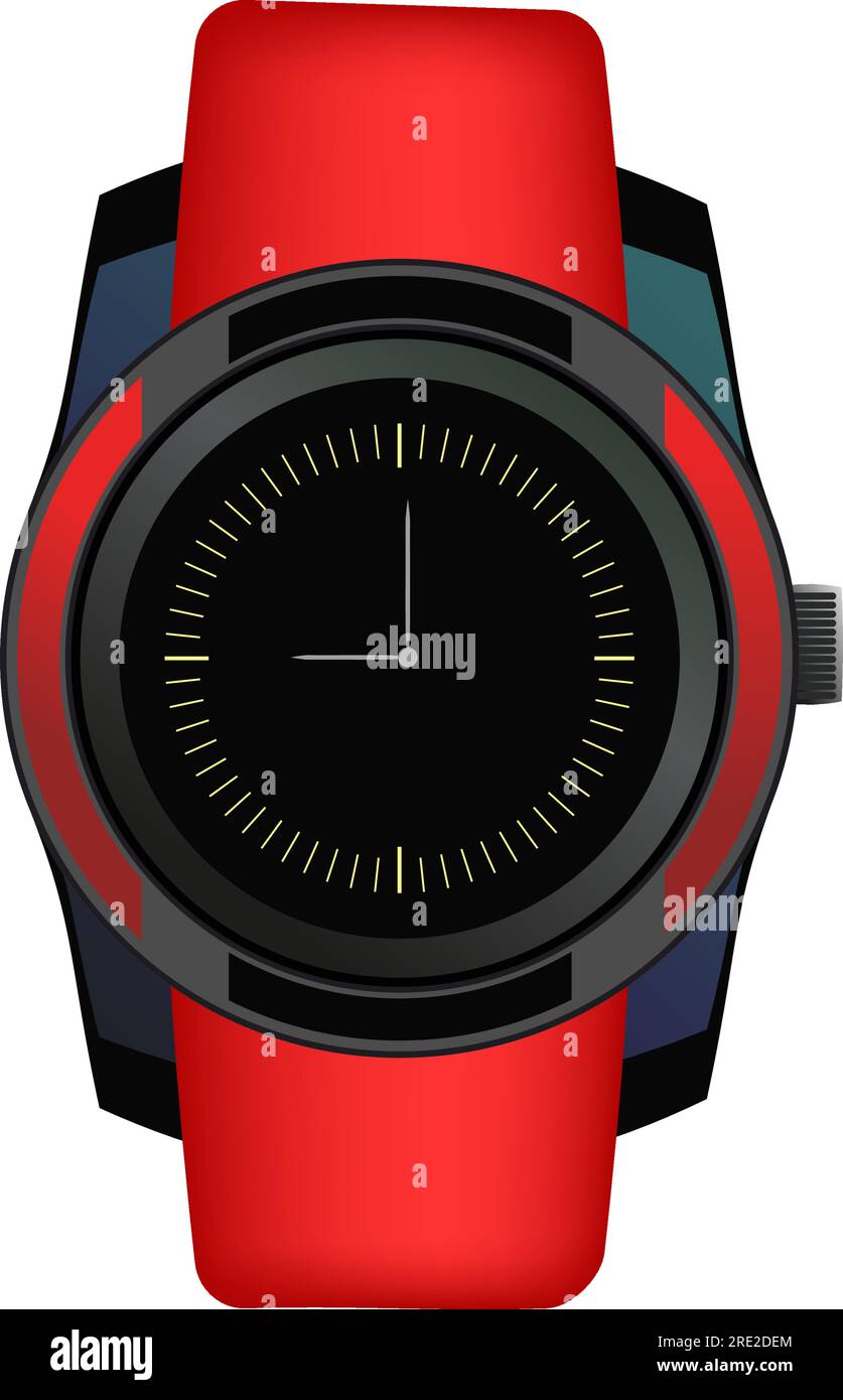 Sport wrist watch illustration Stock Vector Image & Art - Alamy