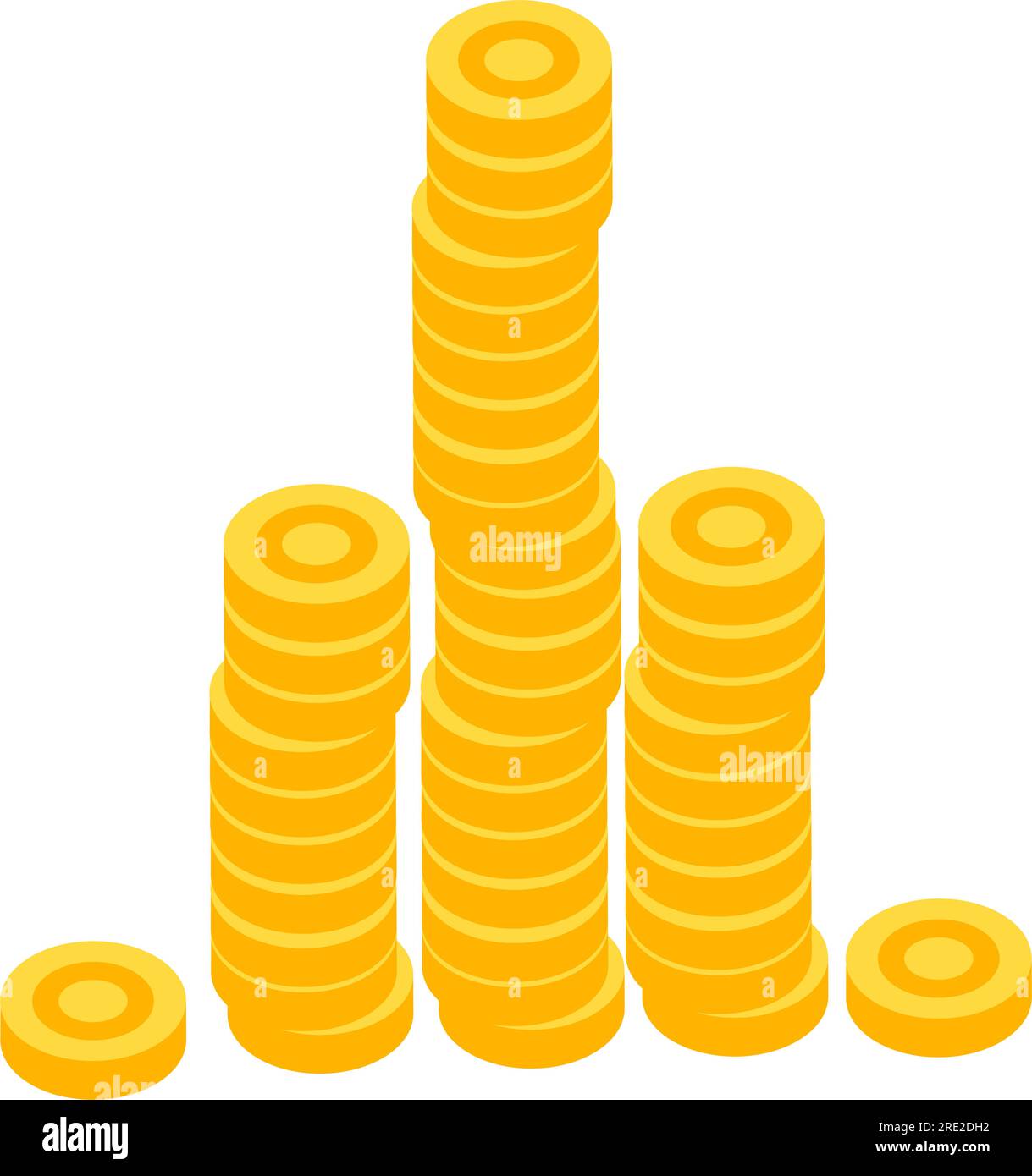 Stacks of coins vector Stock Vector Image & Art - Alamy