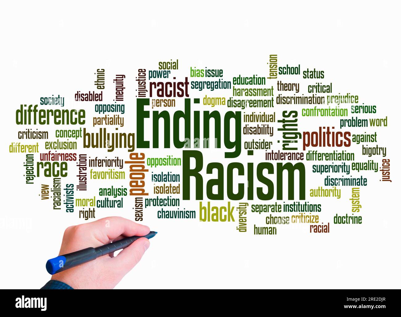 Word Cloud with ENDING RACISM concept create with text only Stock Photo ...
