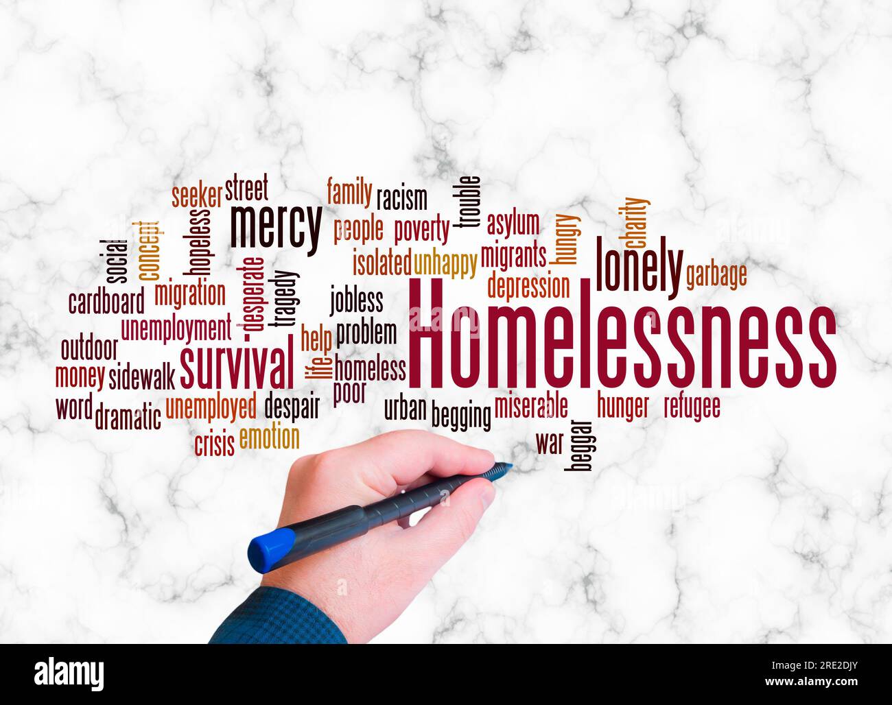 Word Cloud with HOMELESSNESS concept create with text only Stock Photo ...