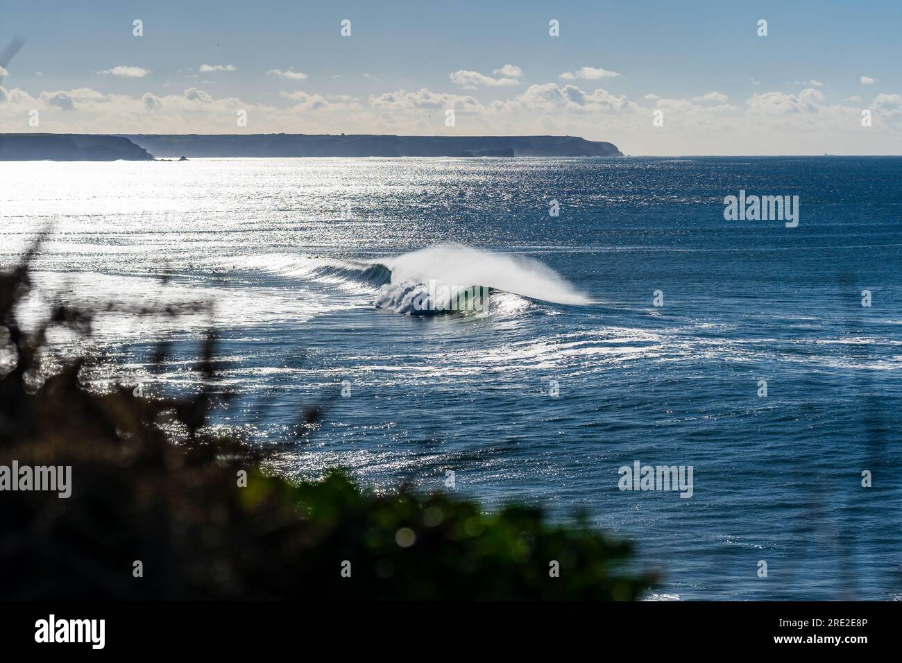 Surfing in Porthleven, Cornwall, UK Stock Photo - Alamy