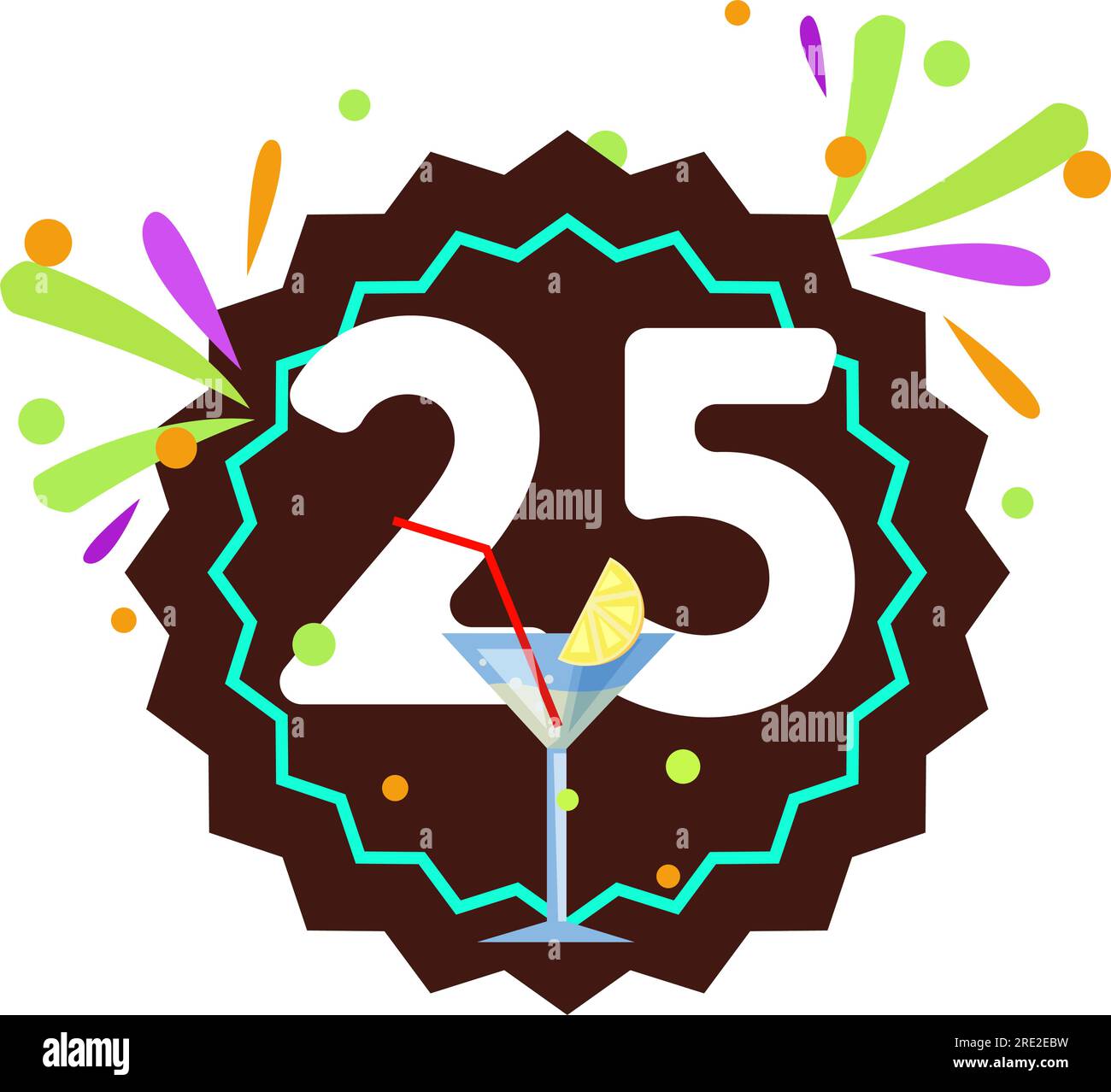 Twenty five anniversary illustration Stock Vector Image & Art - Alamy