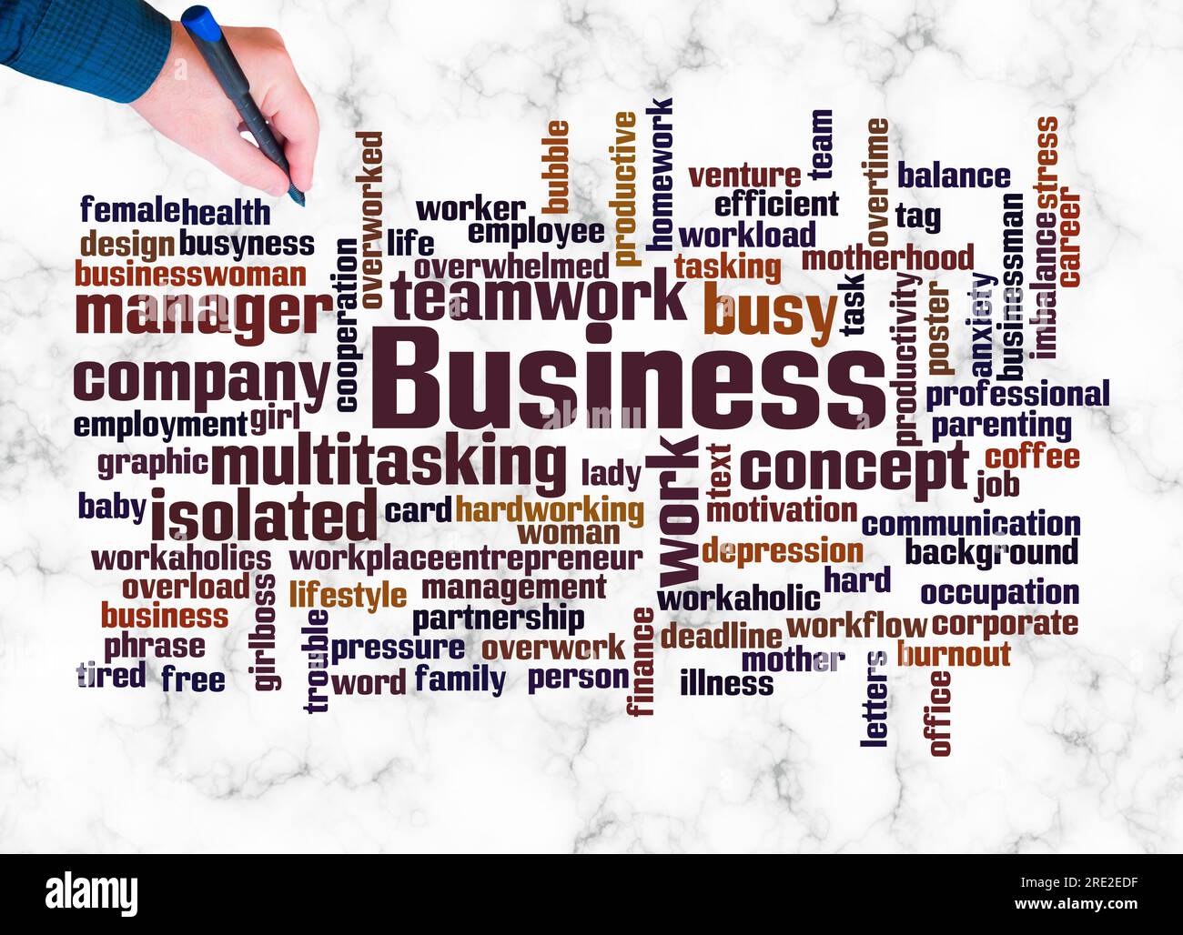 Word Cloud with BUSYNESS concept create with text only Stock Photo - Alamy