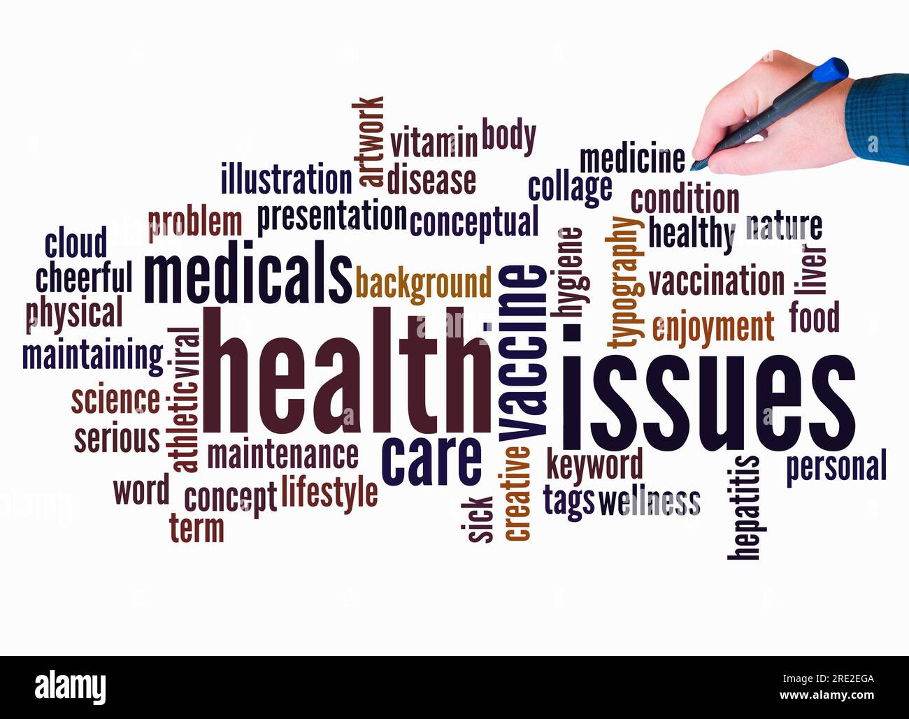 Word Cloud with health issues concept create with text only Stock Photo ...
