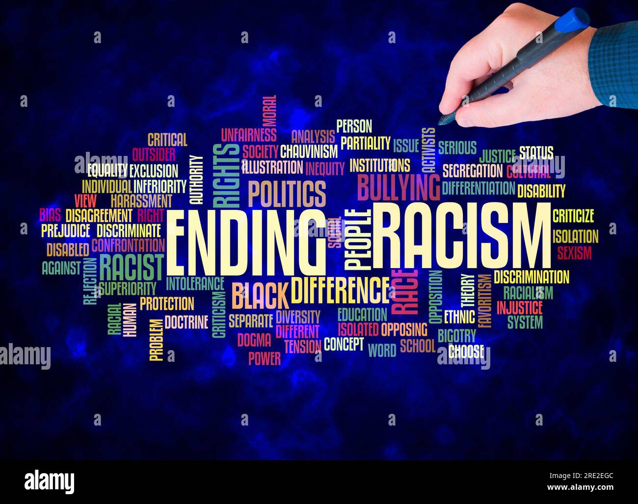 Word Cloud with ENDING RACISM concept create with text only Stock Photo ...