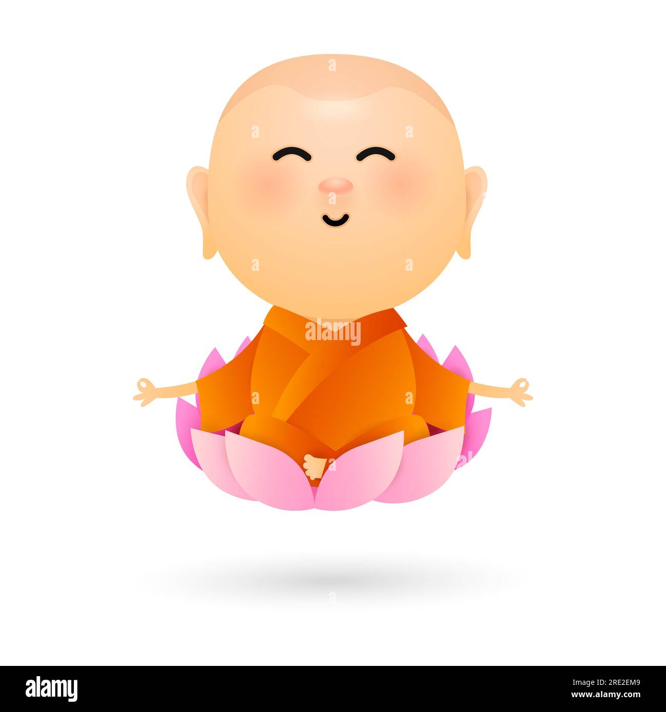 Cartoon Buddha sitting in lotus Stock Vector Image & Art - Alamy