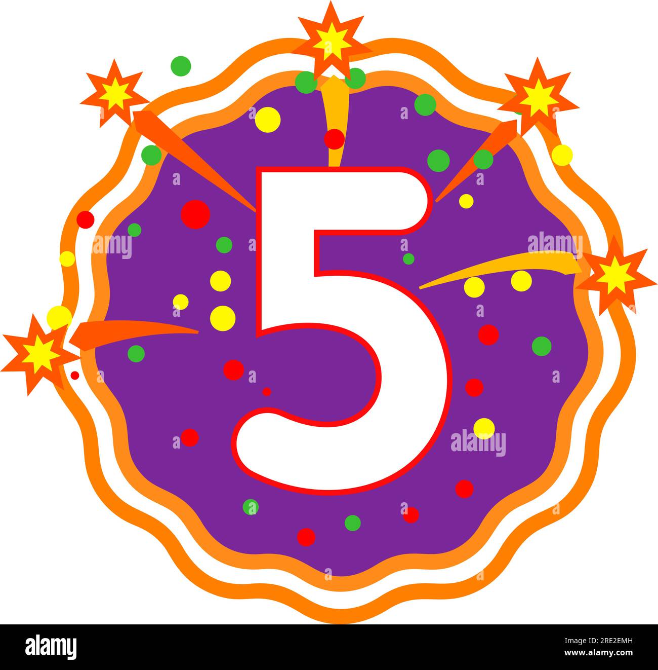 Fifth year anniversary sign illustration Stock Vector Image & Art - Alamy